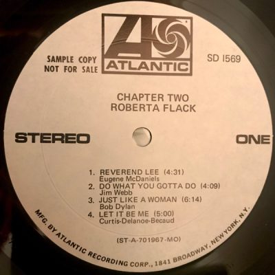 Roberta Flack | Chapter Two (White Label Promo Plain Sleeve) - Big Love Vinyl